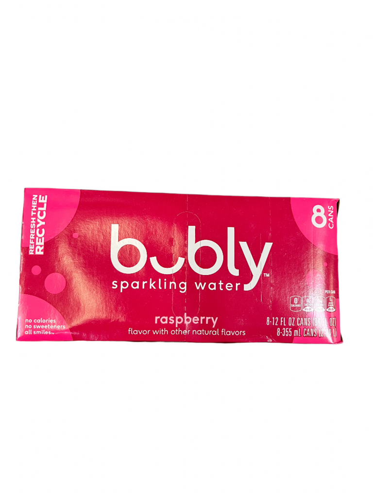 Bubly Raspberry Sparkling Water 8pk cans – Orlando Grocery Express